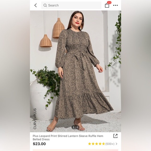 SHEIN | Dresses | Brand New Without Tags Shein Leopard Print Maxi Dress ...